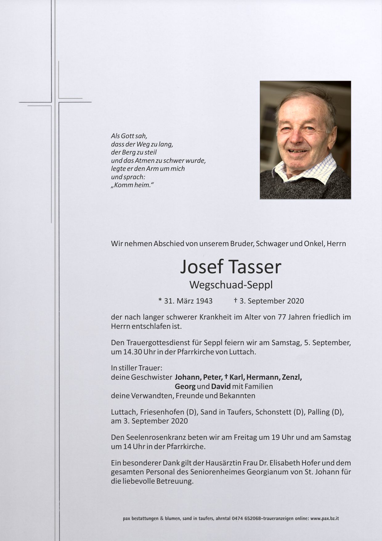 Josef Tasser - Wegschuad-Seppl